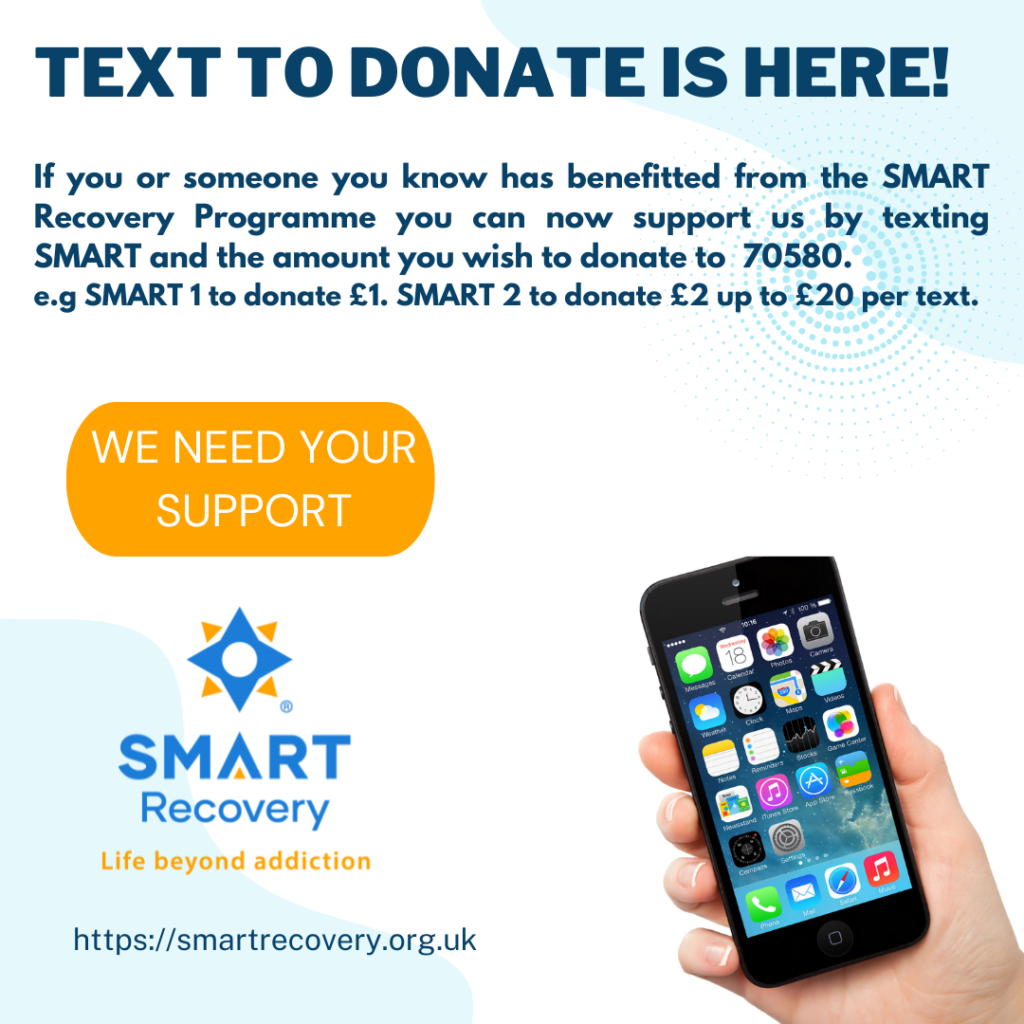Donate to UK SMART Recovery - UK SMART Recovery